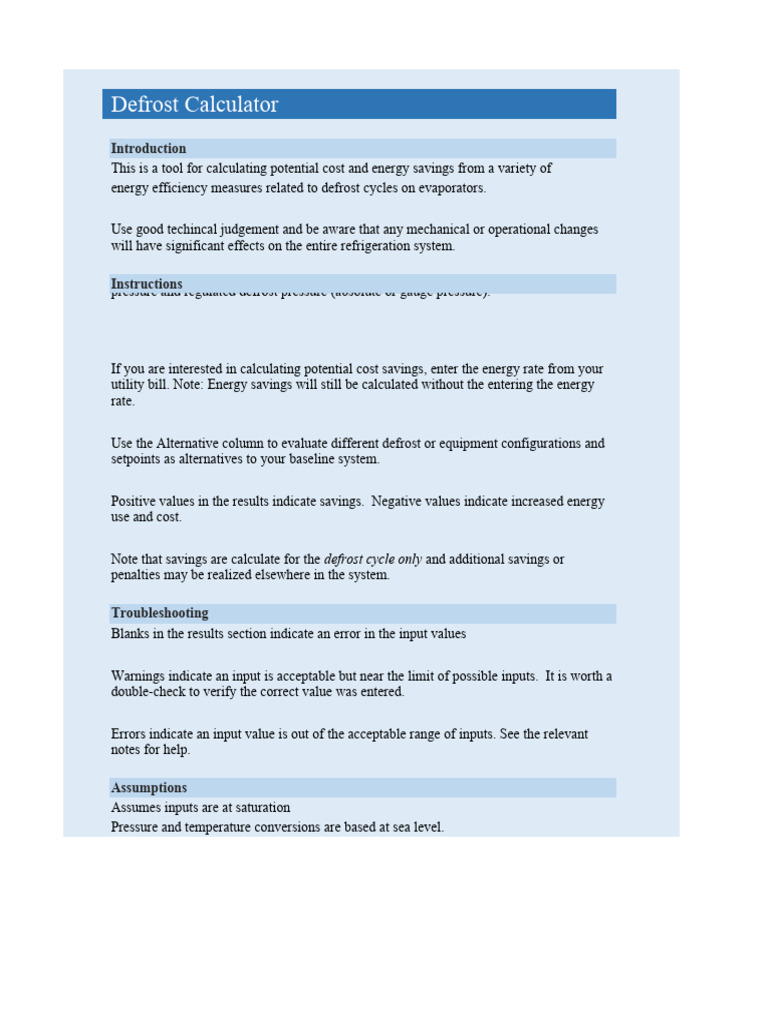 Reta Cres Defrost Tool | PDF