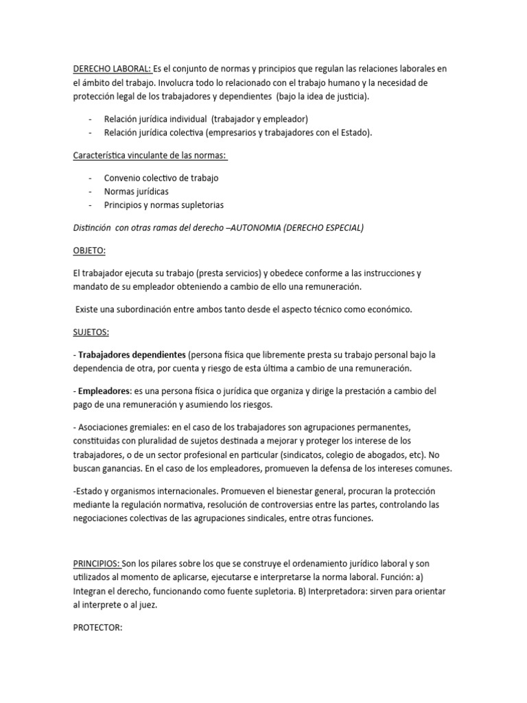 Principios de Derecho Laboral. Orden Publico | PDF | Derecho laboral | Justicia