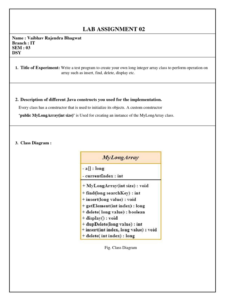 Lab Assignment 02 | PDF | Constructor (Object Oriented Programming ... Lab Assignment 02 | PDF | Constructor (Object Oriented Programming ...