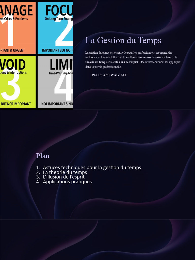 La Gestion Du Temps | PDF | Gestion du temps | Compétences professionnelles