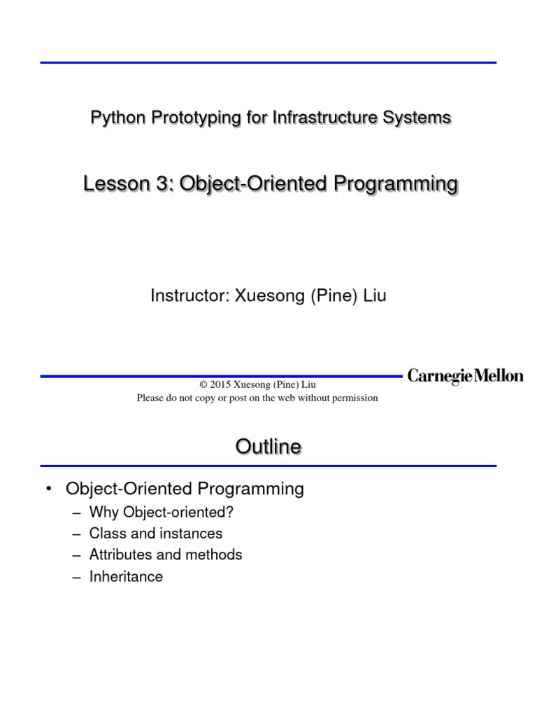 3 - Object Oriented Programming | PDF