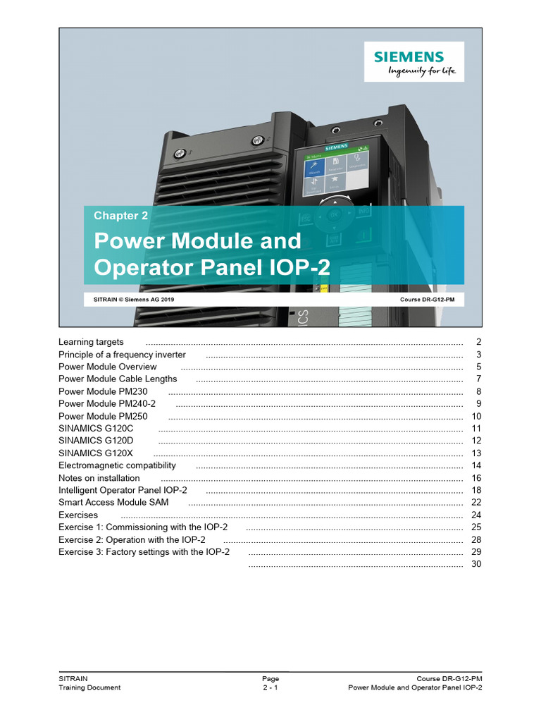 02 Power Module and Operator Panel IOP-2 en | PDF | Rectifier | Power ...