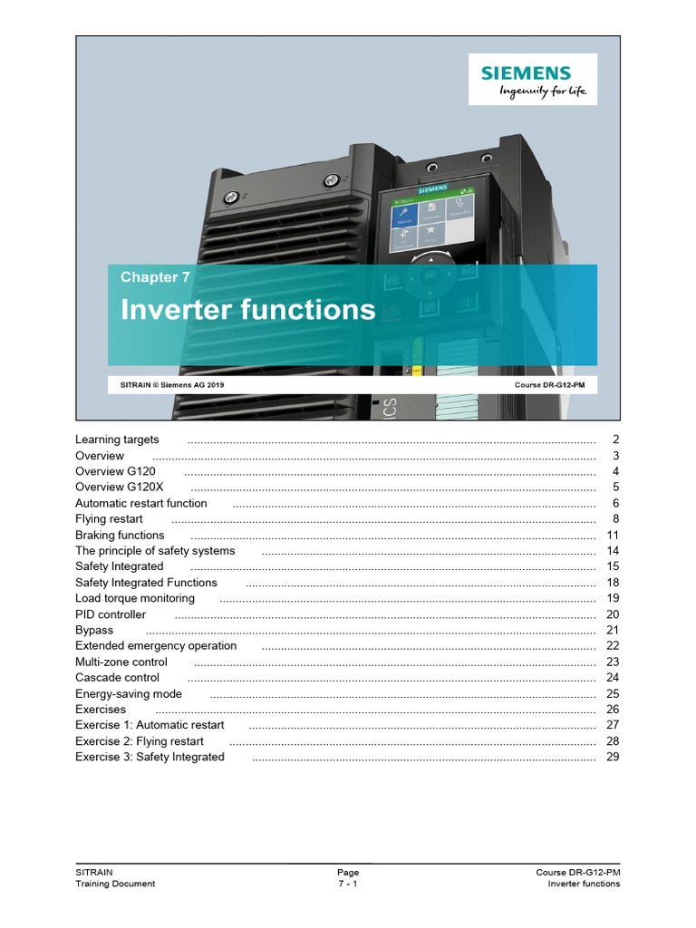Inverter Functions Training Overview | PDF | Electric Motor | Power ...