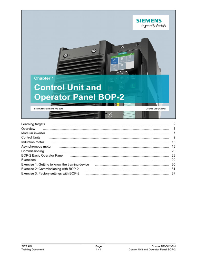 01 Control Unit and Operator Panel BOP-2 en | PDF