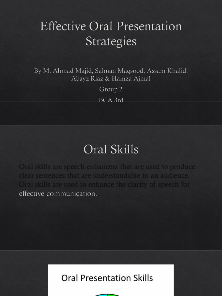 Effective Oral Presentation Strategies | PDF