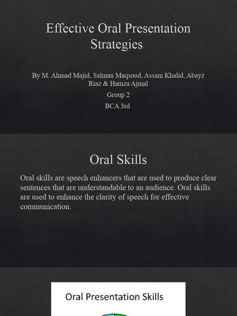 Effective Oral Presentation Techniques | PDF | Communication | Infographics