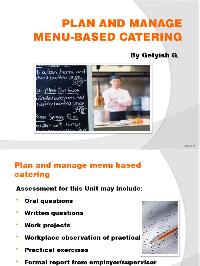Plan & Manage Menu-Based Catering FN 030114 | PDF