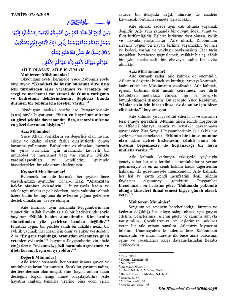 Aile Olmak, Aile Kalmak | PDF