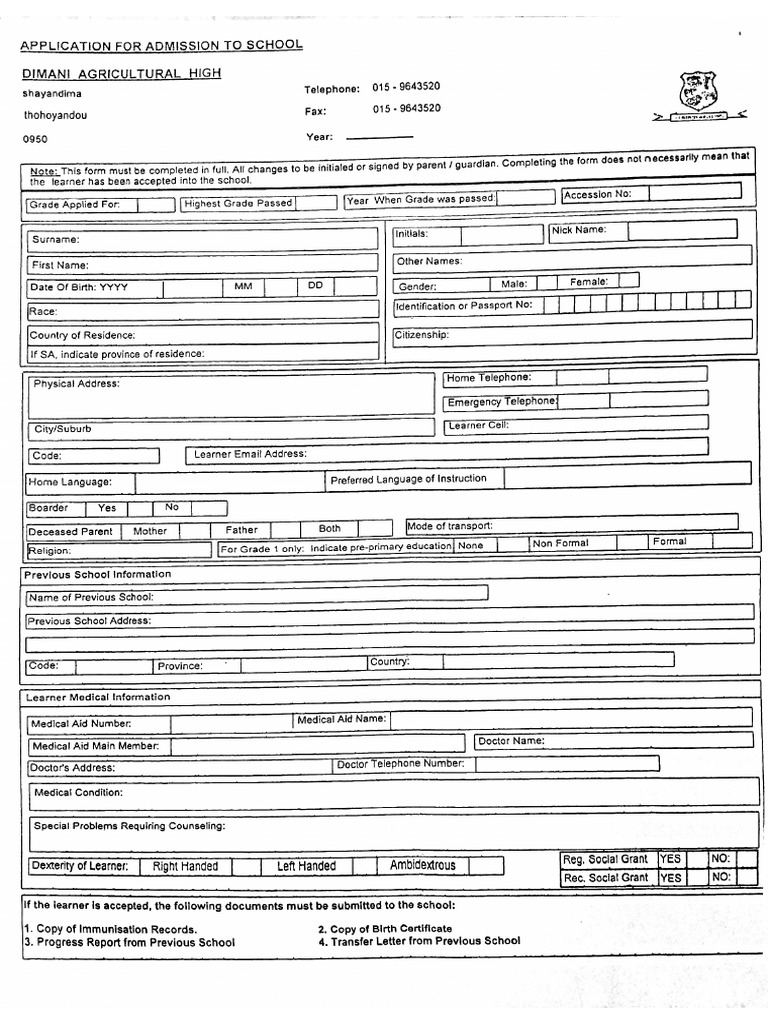 Application Form 1 | PDF