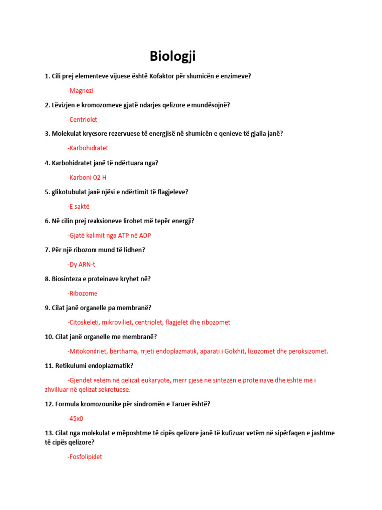 Biologji Viti I | PDF