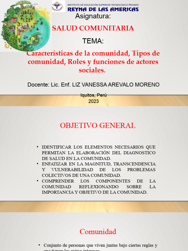 Diagnóstico y Roles en Salud Comunitaria | PDF | Comunidad | Psicología ...