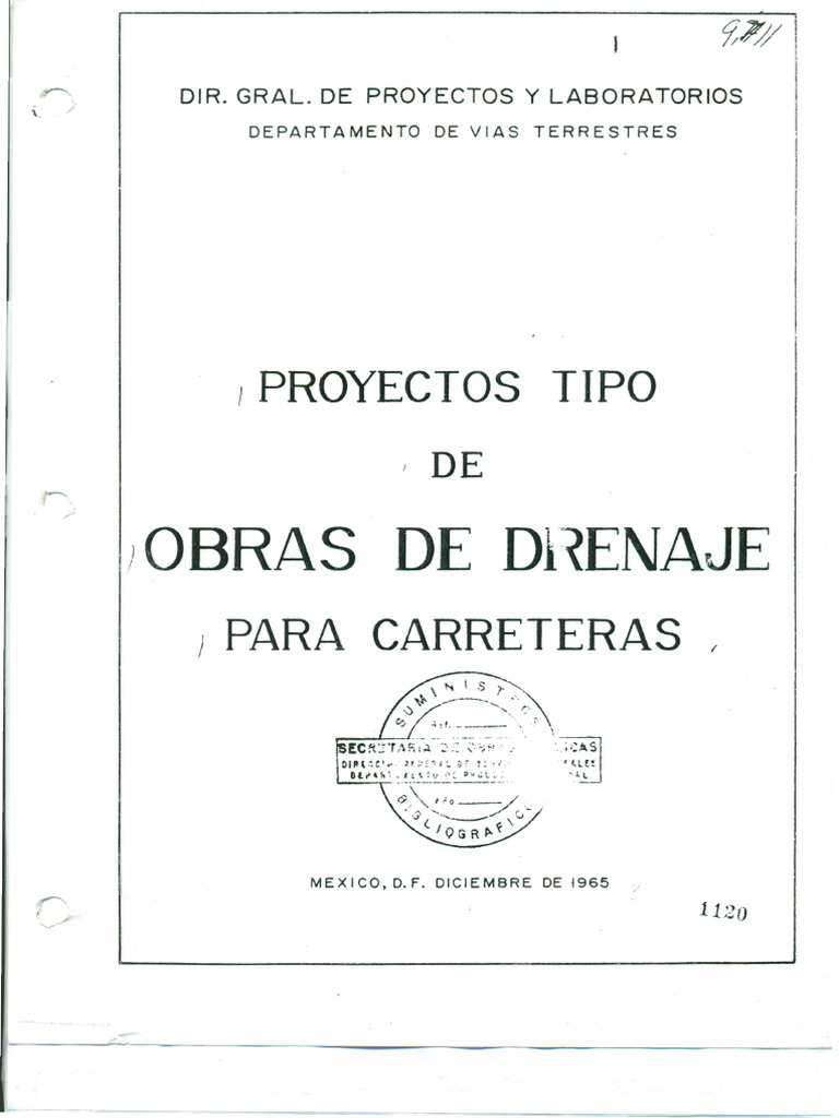 PROYECTOS TIPO DE OBRAS DE DRENAJE | PDF