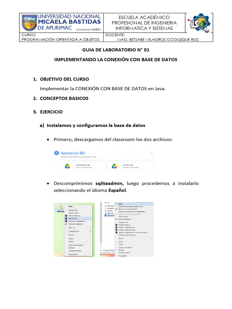 Guia de Laboratorio Conexión Con La Base de Datos | PDF | Bases de datos | Java (lenguaje de ...