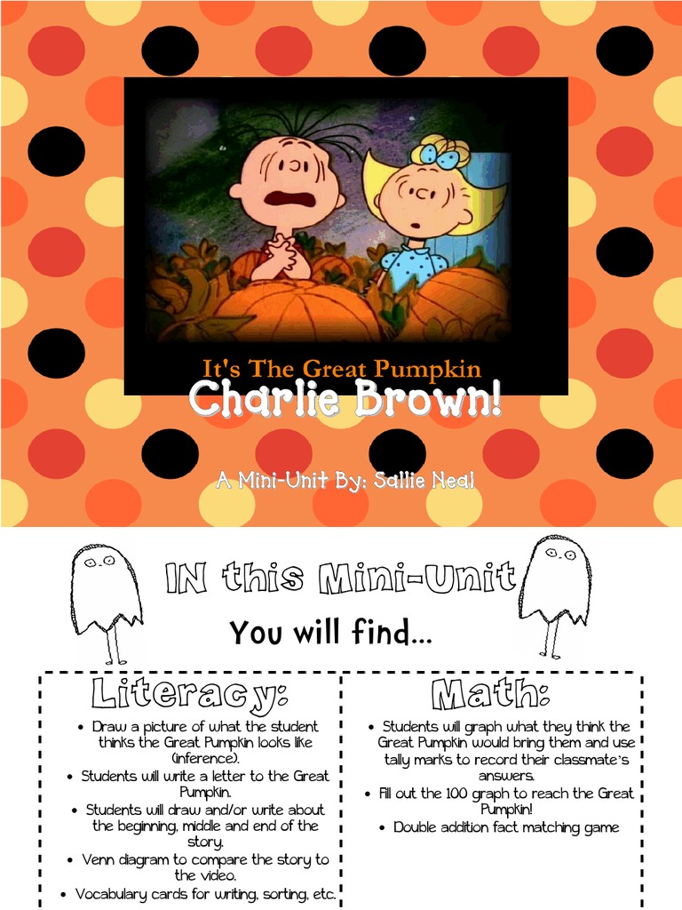 It's The Great Pumpkin Charlie Brown Mini-Unit | PDF | Home & Garden