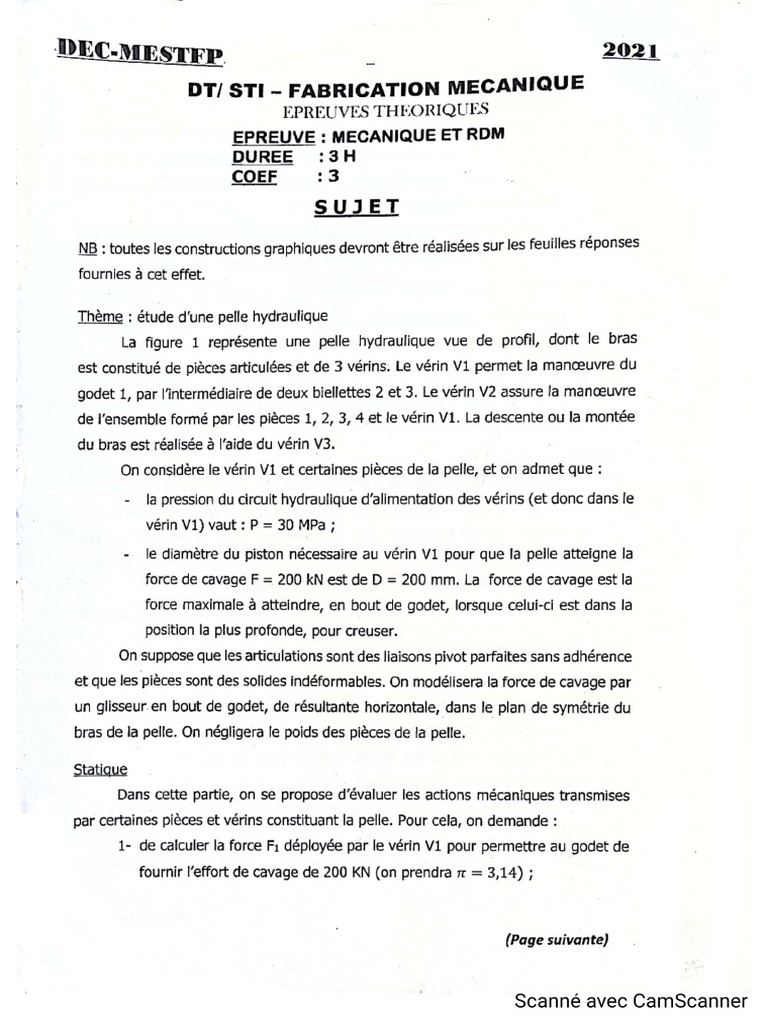 Sujet D'examen RDM | PDF