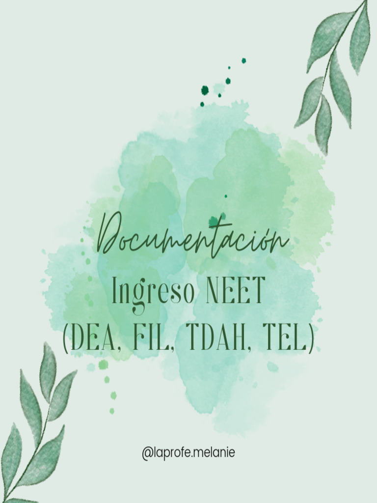 Documentación para Ingreso NEET | PDF | Evaluación | Aprendizaje