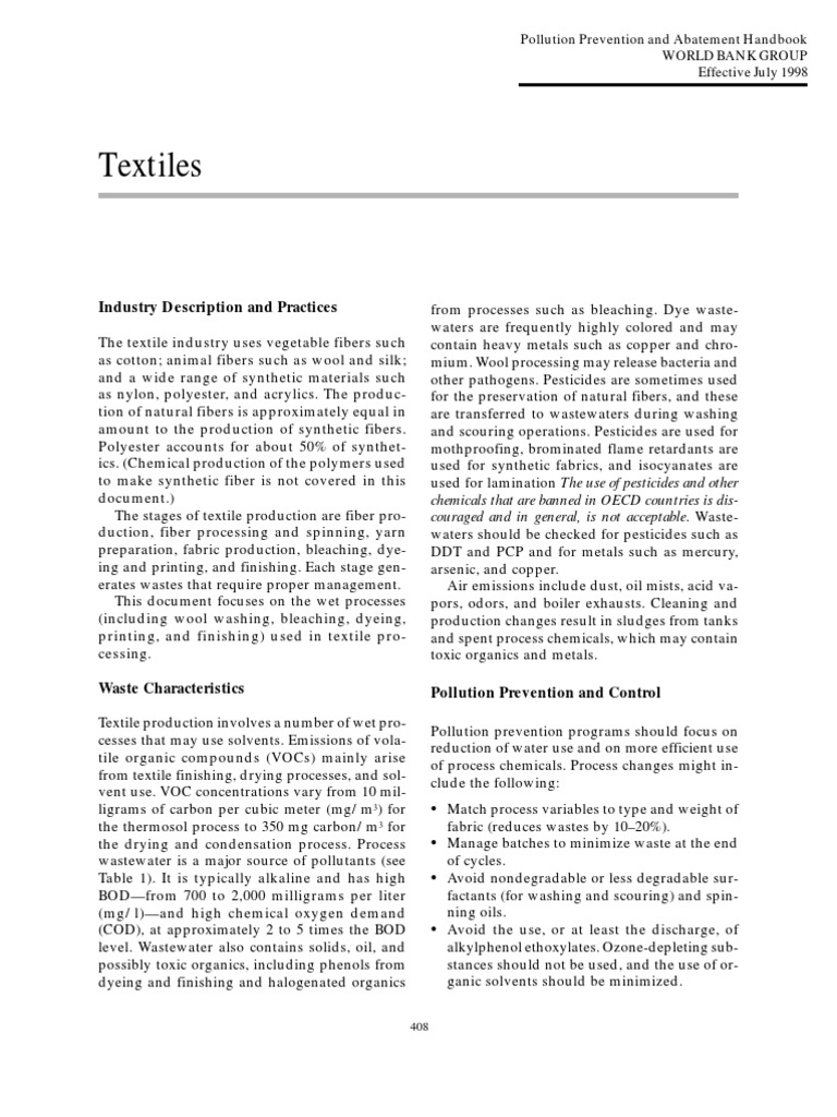 Textile PPAH | PDF | Sewage Treatment | Dyeing