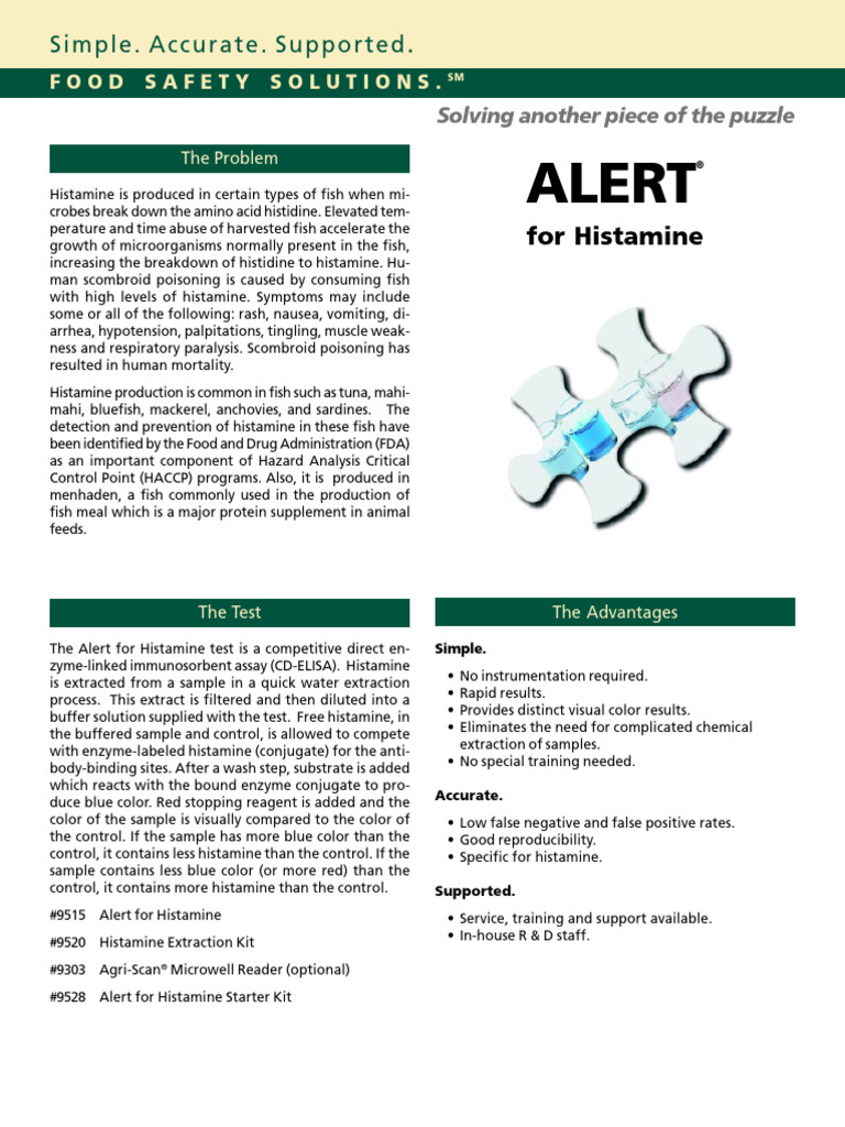 Brochure Alert-Histamina | PDF | Medical Specialties | Clinical Medicine