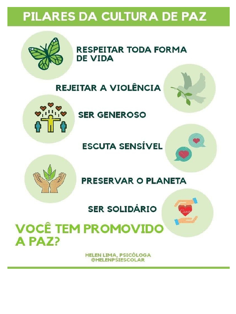 SEIS PILARES DA CULTURA DE PAZ | PDF