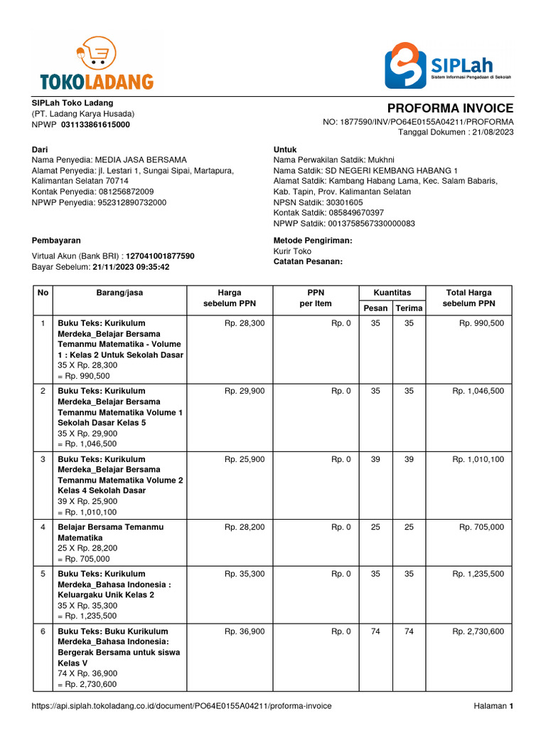 Proforma Invoice | PDF