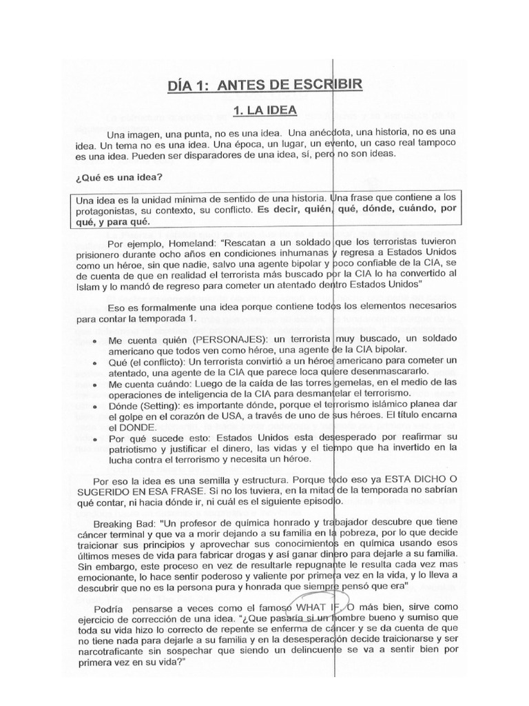 10 Pasos para Escribir Un Guion | PDF