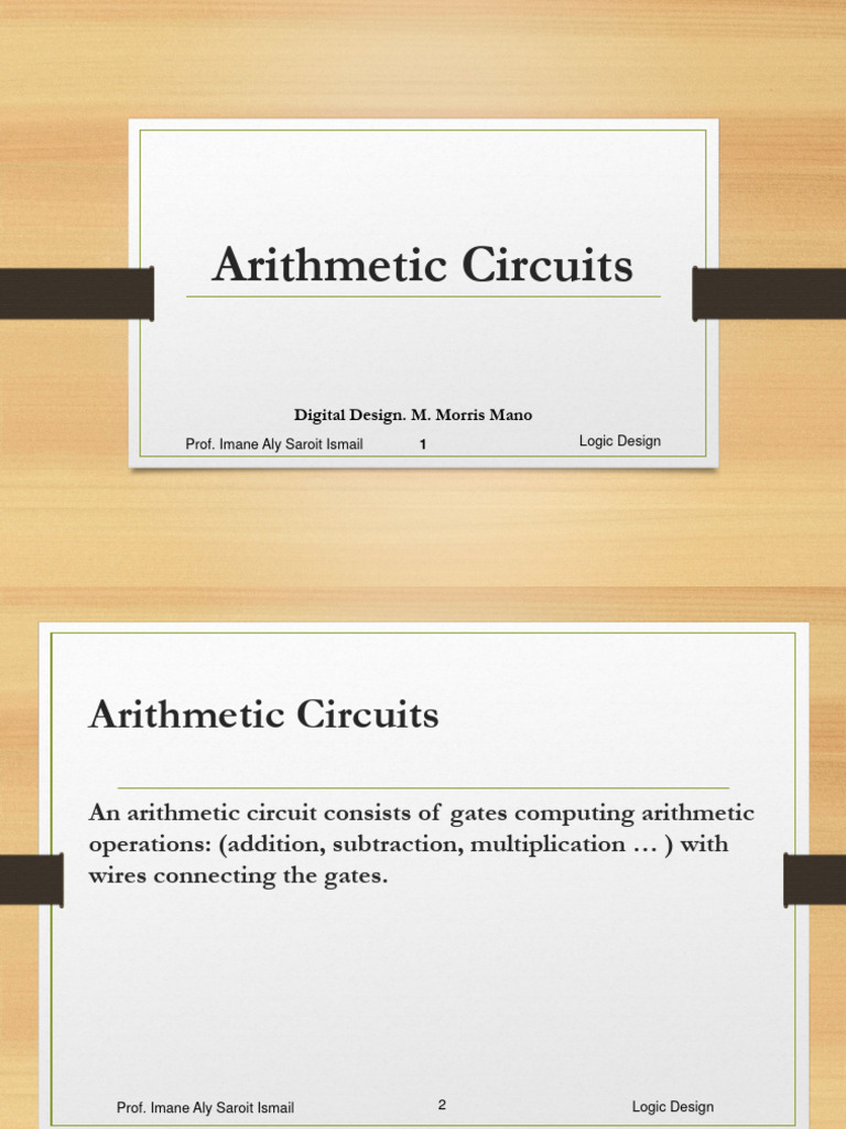8-Arithmetic Circuits | PDF 8-Arithmetic Circuits | PDF