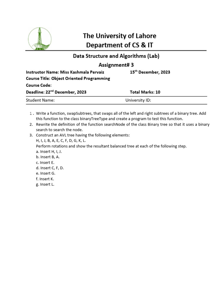 DSA-Lab-Assignment 3 | PDF DSA-Lab-Assignment 3 | PDF