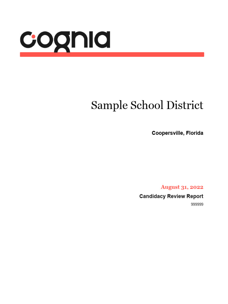 Sample School District Candidacy Report | PDF