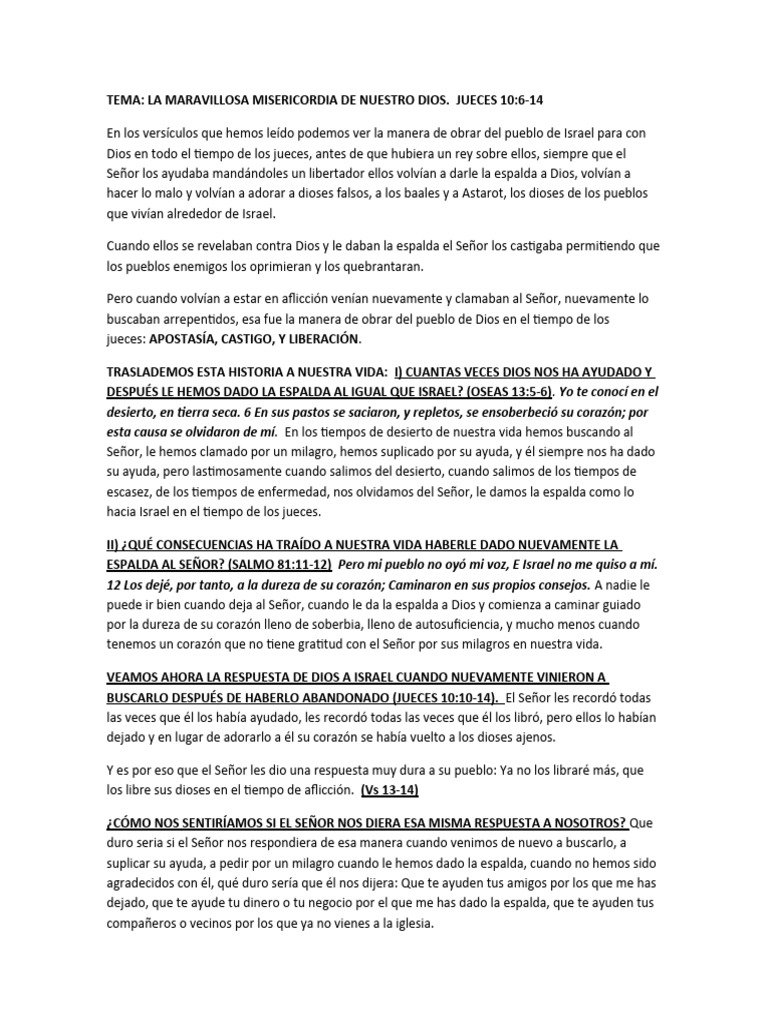 La Misericordia de Dios | PDF | Amor | Creencia religiosa y doctrina