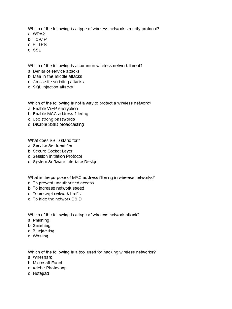 Networks Attack Assignment Pdf Computer Network Wireless Access Point