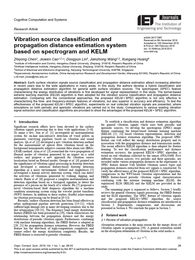 Vibration Source Classification and Propagation Di | PDF | Waves | Attenuation