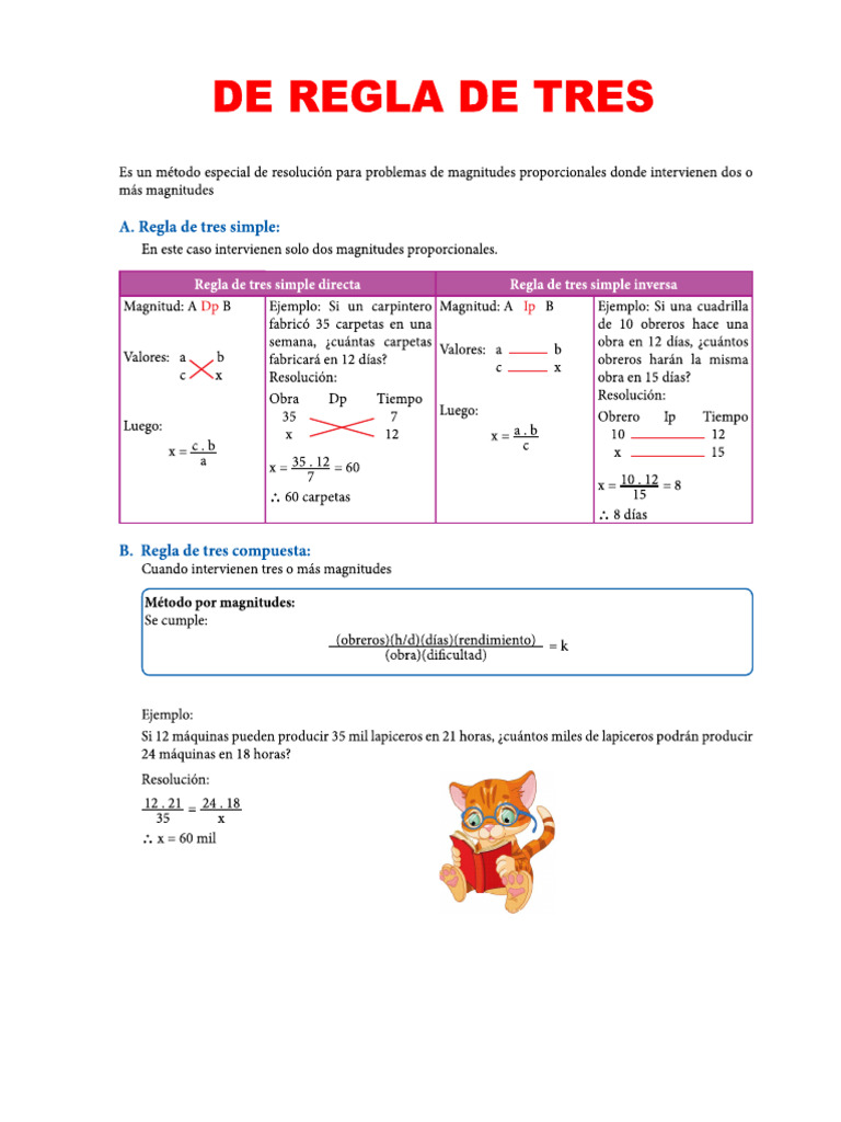 Teoria Regla de 3 | PDF