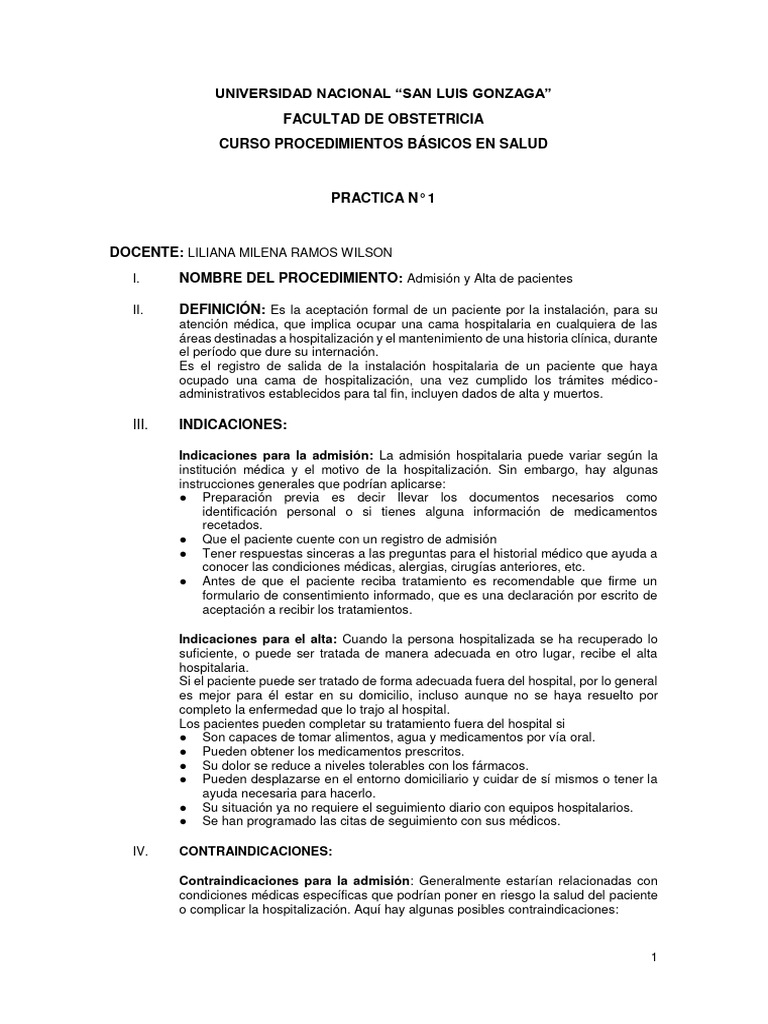 Guia 01 Pabs | Descargar gratis PDF | Hospital | Consentimiento informado