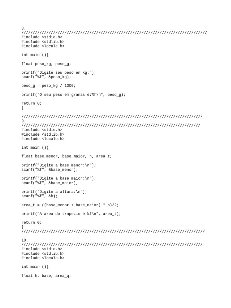 Atividade de Programação | PDF