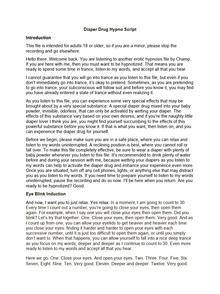 ChamptTehOtter - The Diaper Drug (Script) | Download Free PDF ...