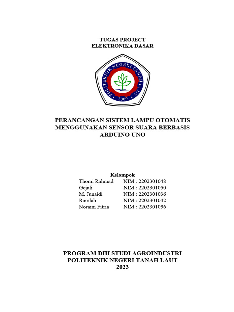 Perancangan Lampu Otomatis Sensor Suara 2 Pdf