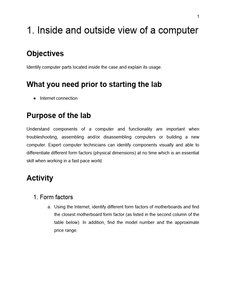 Inside and Outside View of A Computer - Online Students | PDF | Computers