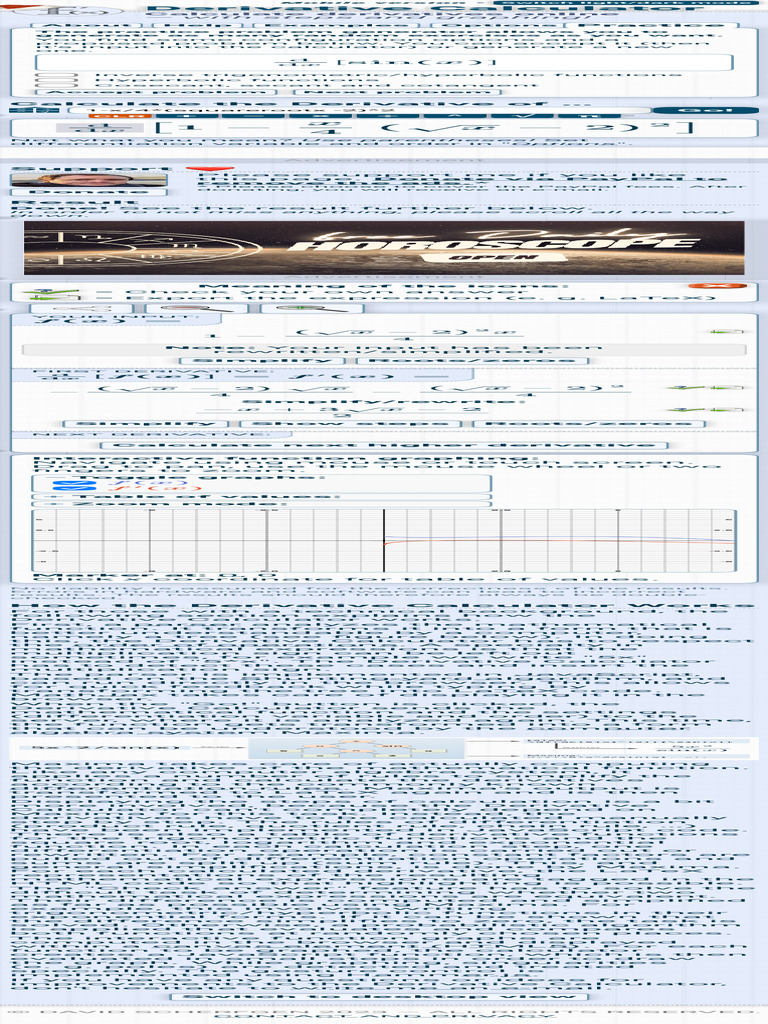 Derivative Calculator - With Steps! | PDF | Derivative | Trigonometric ...