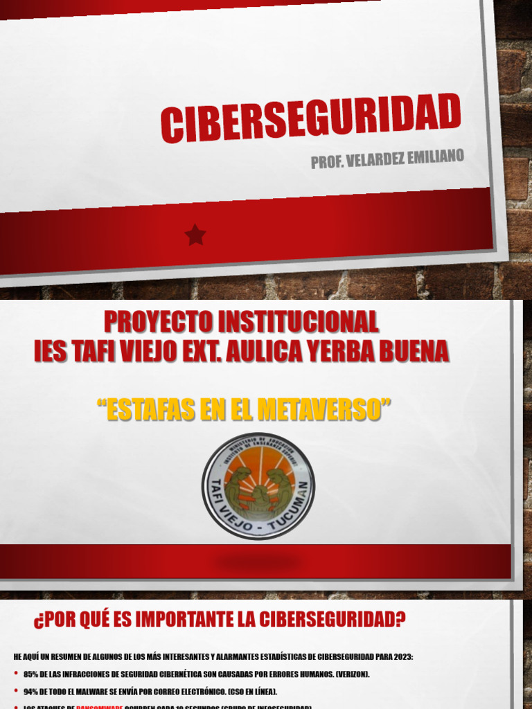 Presentacion 1 Ciberseguridad | PDF