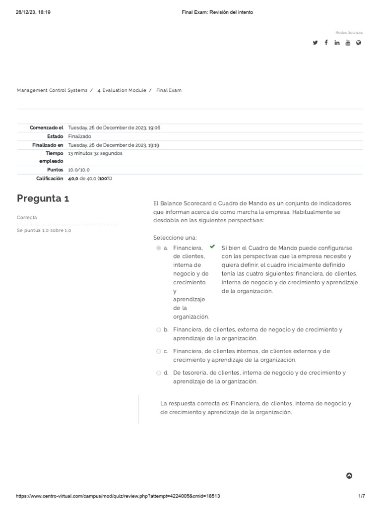 Final Exam - Management Control Systems | PDF | Presupuesto | Mercado ... Final Exam - Management Control Systems | PDF | Presupuesto | Mercado ...