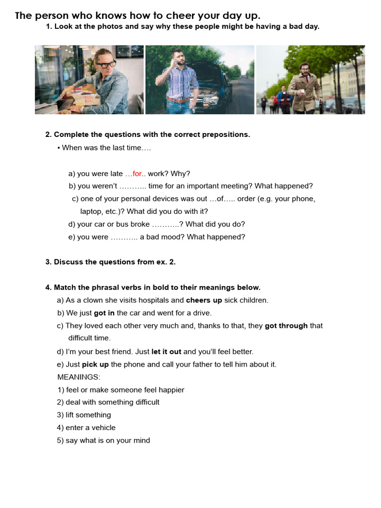 The Person Who Knows How To Cheer Your Day Up | PDF | Languages ...