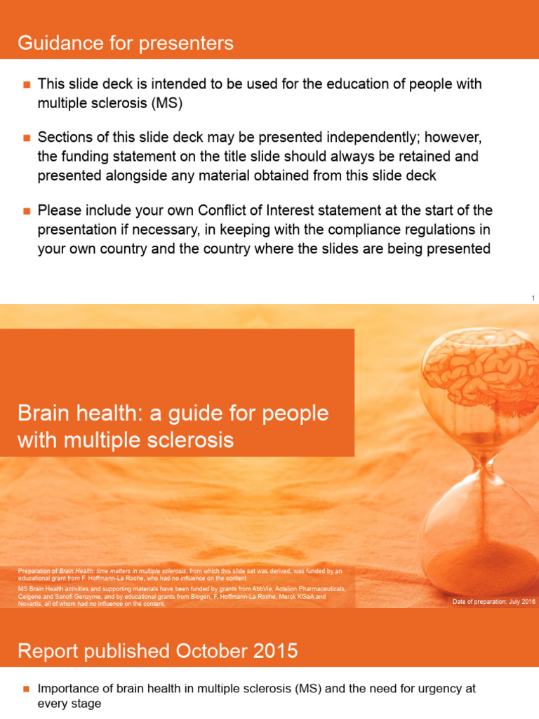 Brain Health A Guide For People With Multiple Sclerosis Slide Deck ...
