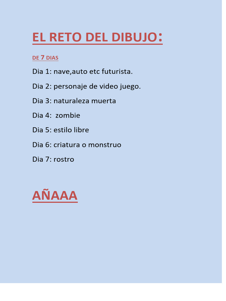 El Reto Del Dibujo | PDF | Juegos y actividades