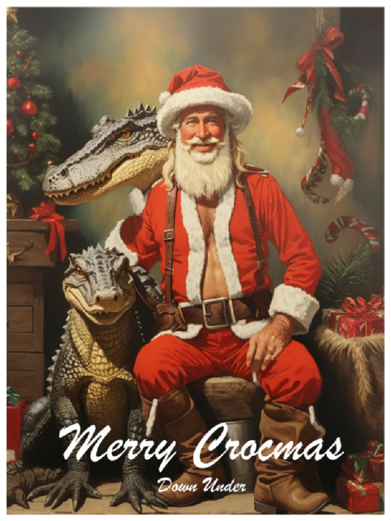 Merry Crocmas Christmas Card | PDF