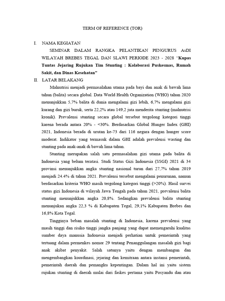 Term of Reference | PDF