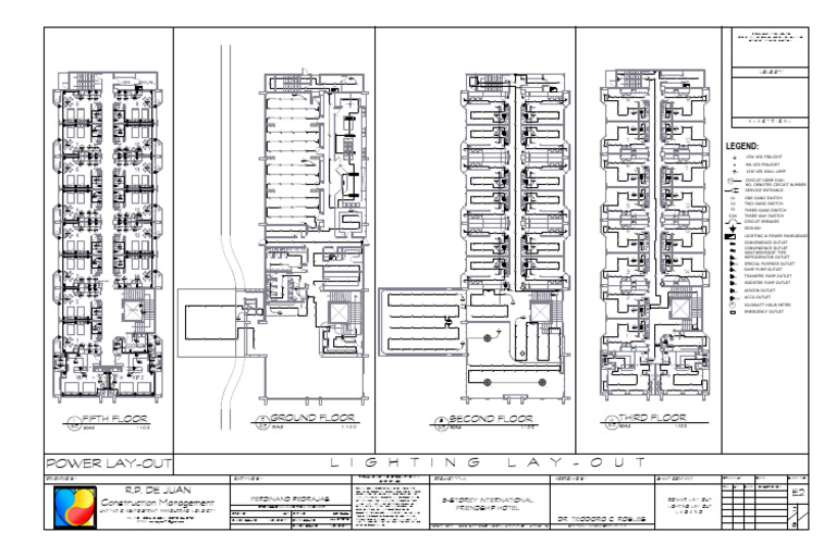 Lighting Lay-Out Power Lay-Out: Fifth Floor Ground Floor Second Floor Third Floor | PDF