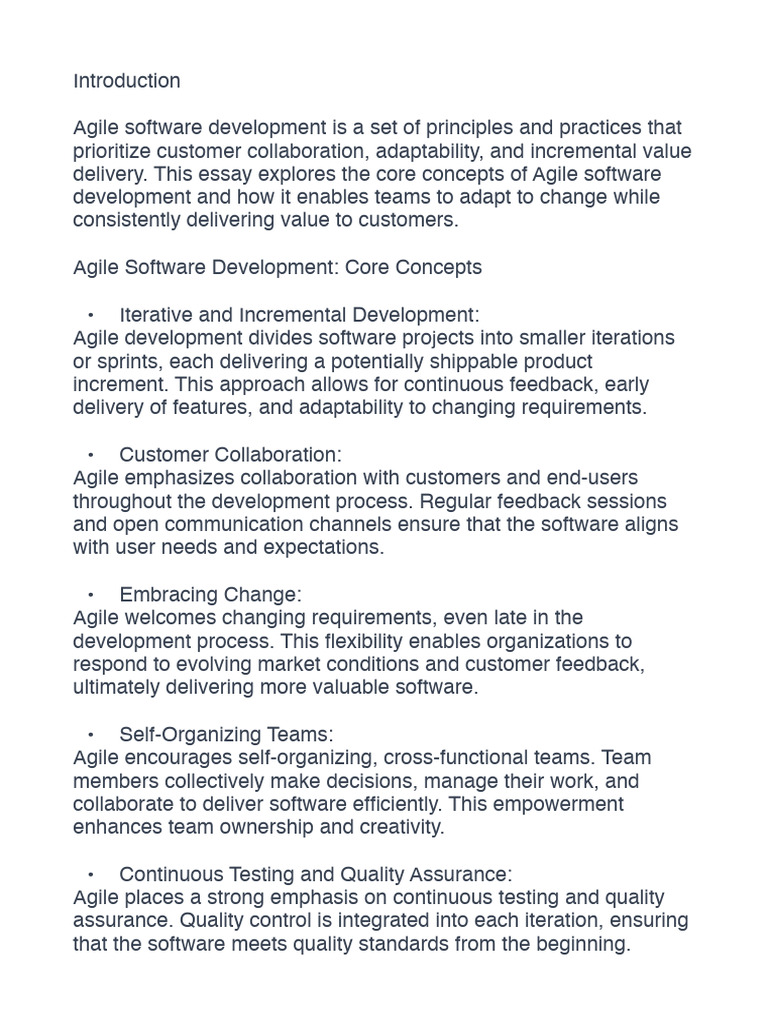 Agile Software Development Pdf Agile Software Development Economies