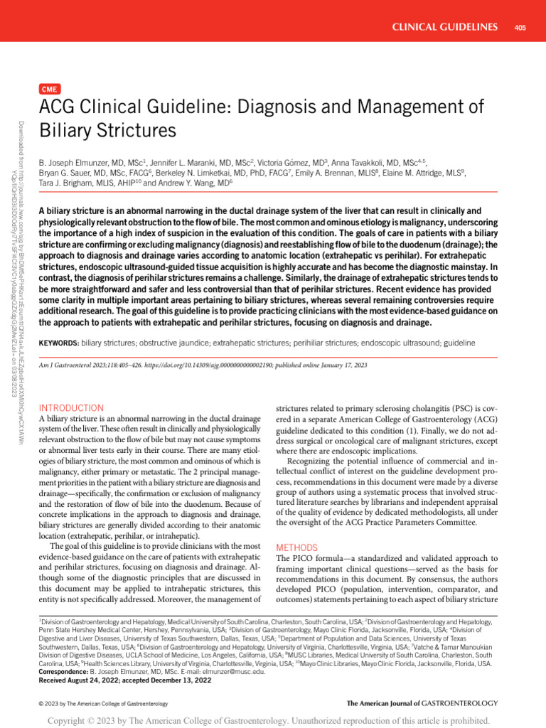 ACG Clinical Guideline Diagnosis and Management.14 | PDF ...