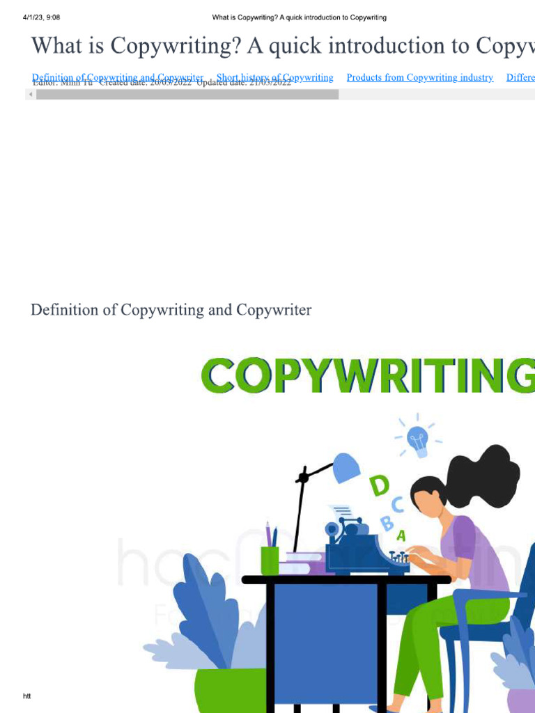Copywriting in English | PDF