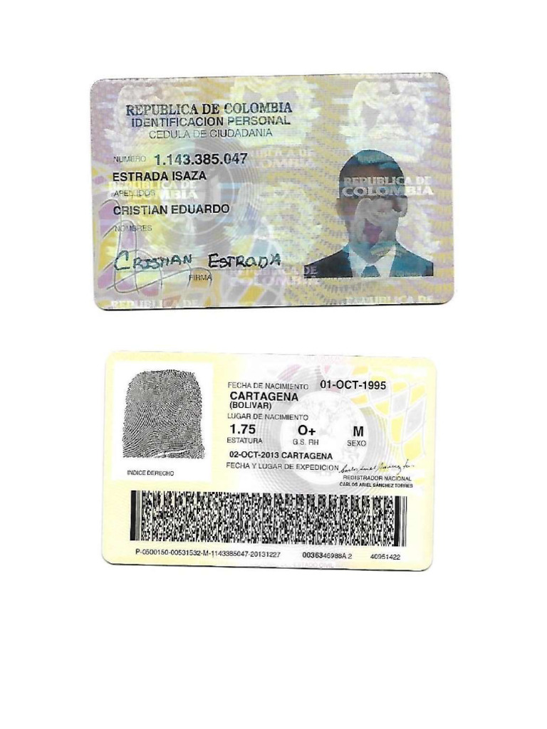 Cedula de Ciudadania | PDF